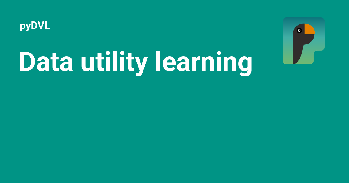 Data utility learning - pyDVL