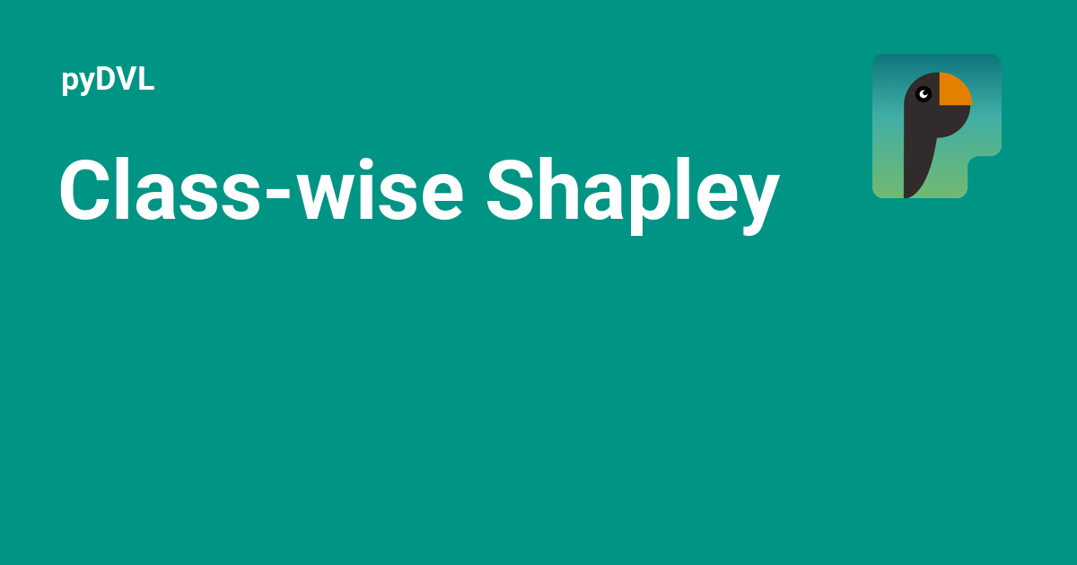 Class-wise Shapley - pyDVL